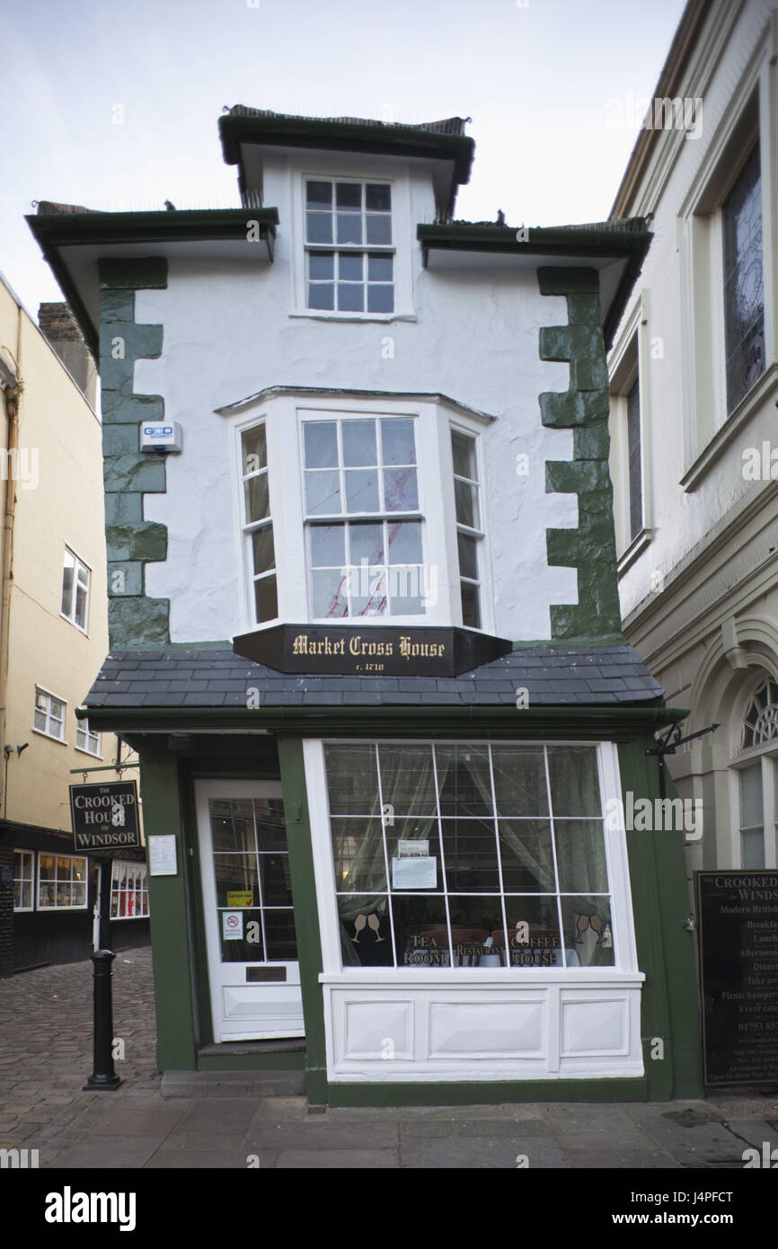 Great Britain, England, Berkshire, Windsor, Crooked House Tea shop ...