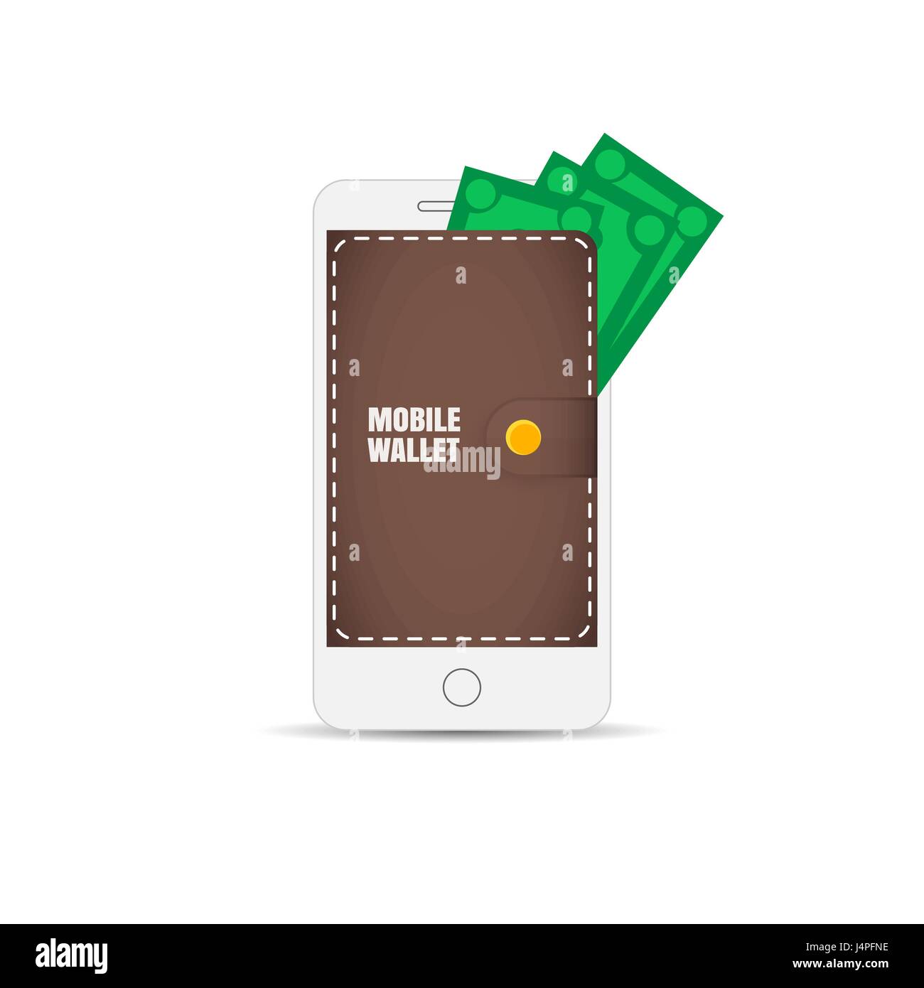 Mobile icon on screen Stock Vector Images - Alamy