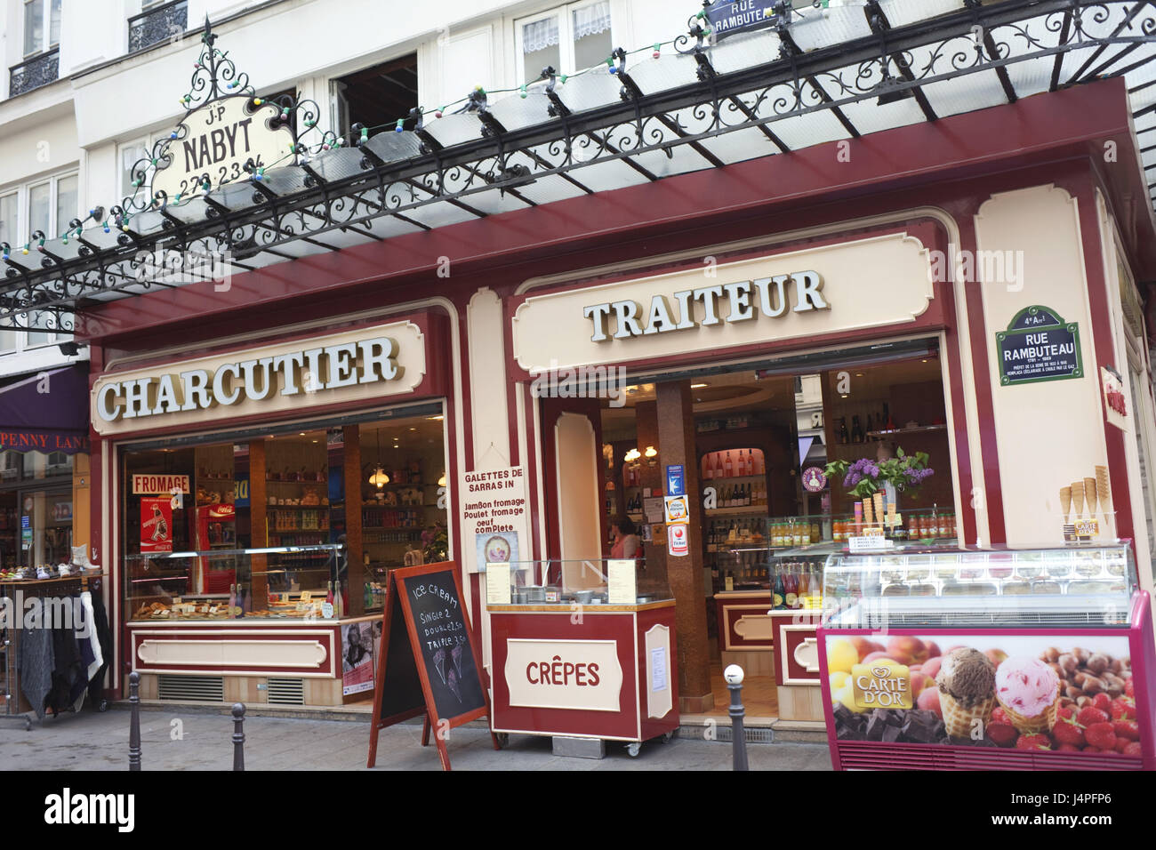 France, Paris, butcher's shop, delicatessen store Stock Photo - Alamy