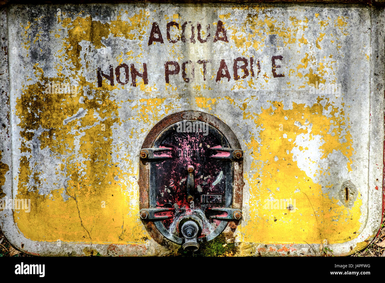 Not drinkable water old deposit Stock Photo - Alamy