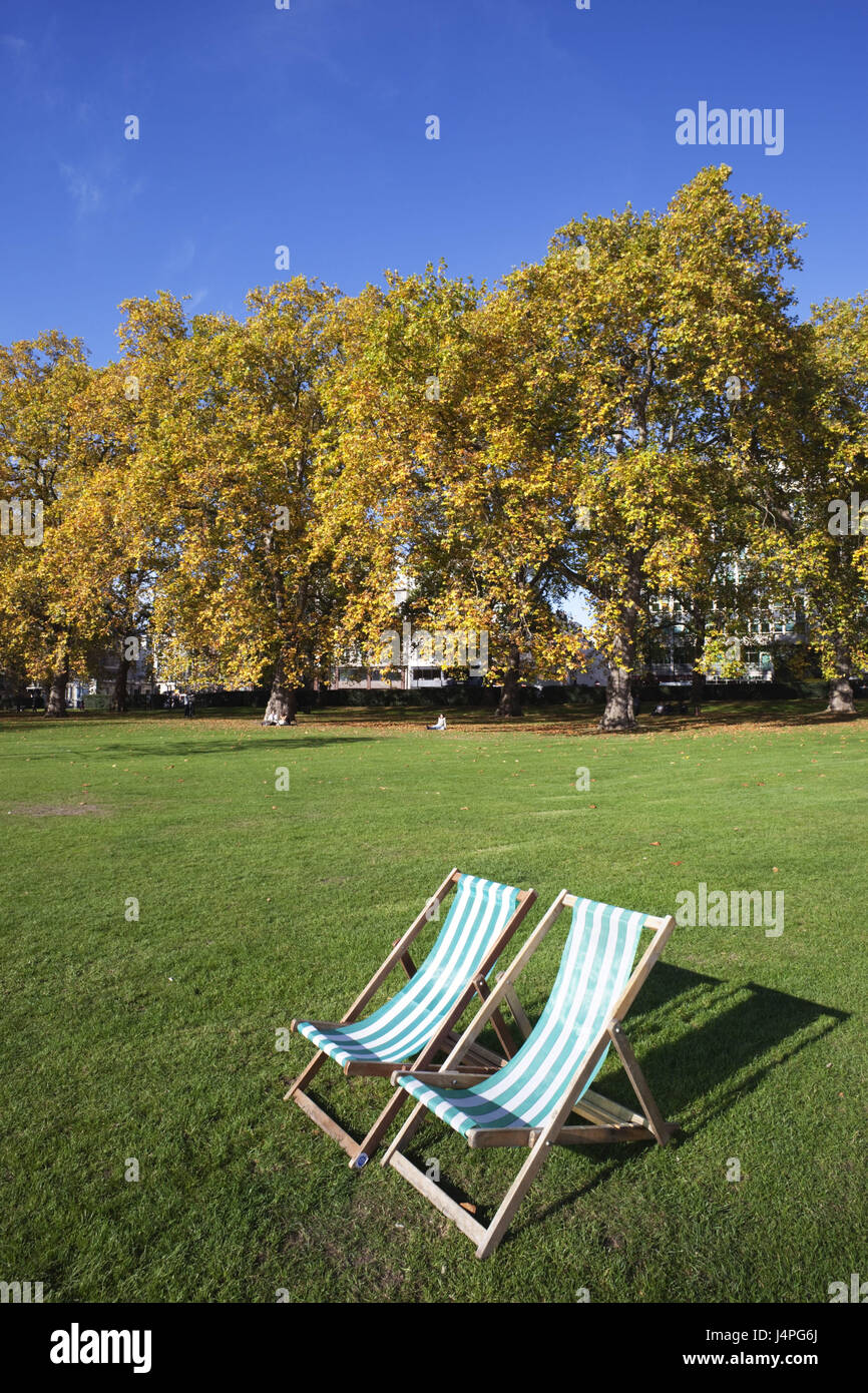 Great Britain, England, London, Green park, trees, autumn foliage ...