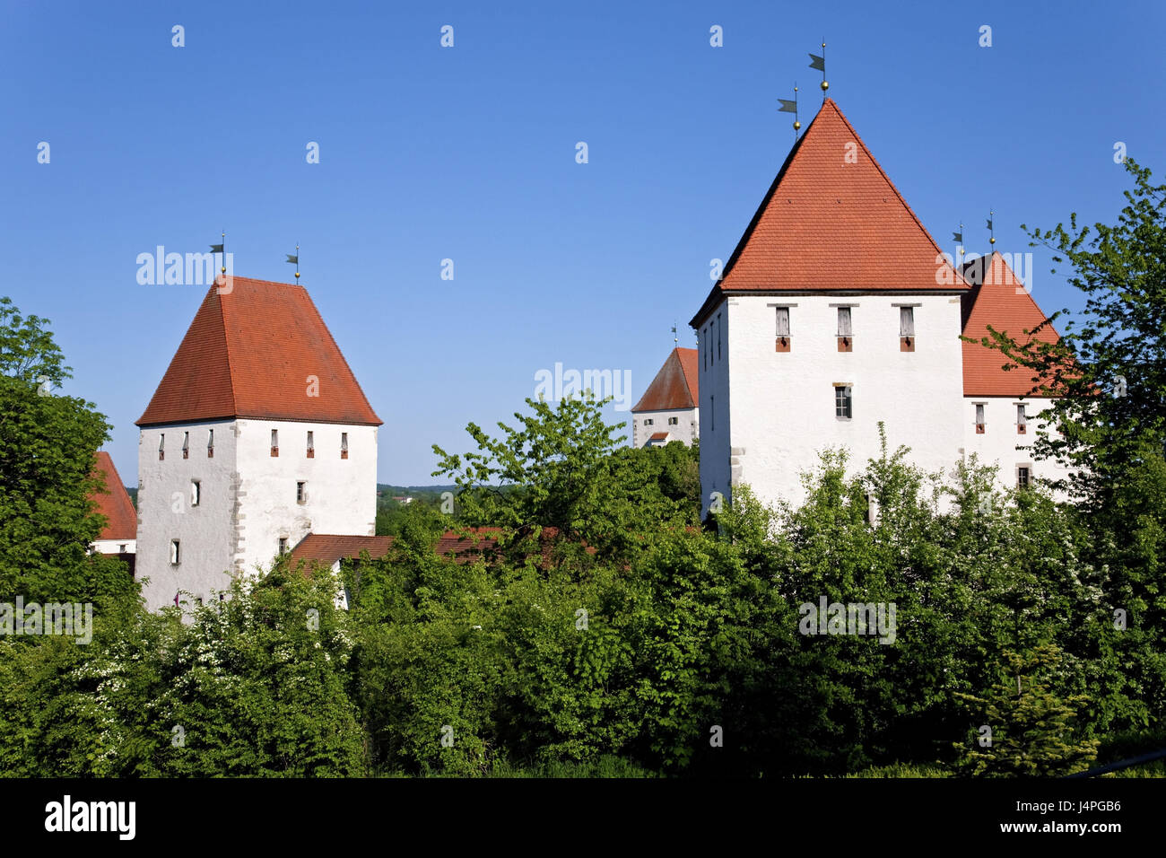 Germany, Bavaria, Lower Bavaria, new castle in the Inn, lock new castle ...