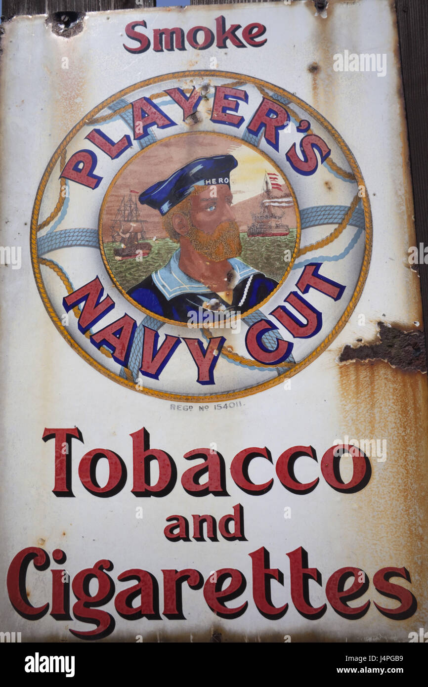 Great Britain, England, advertising sign, metal, antique Stock Photo ...