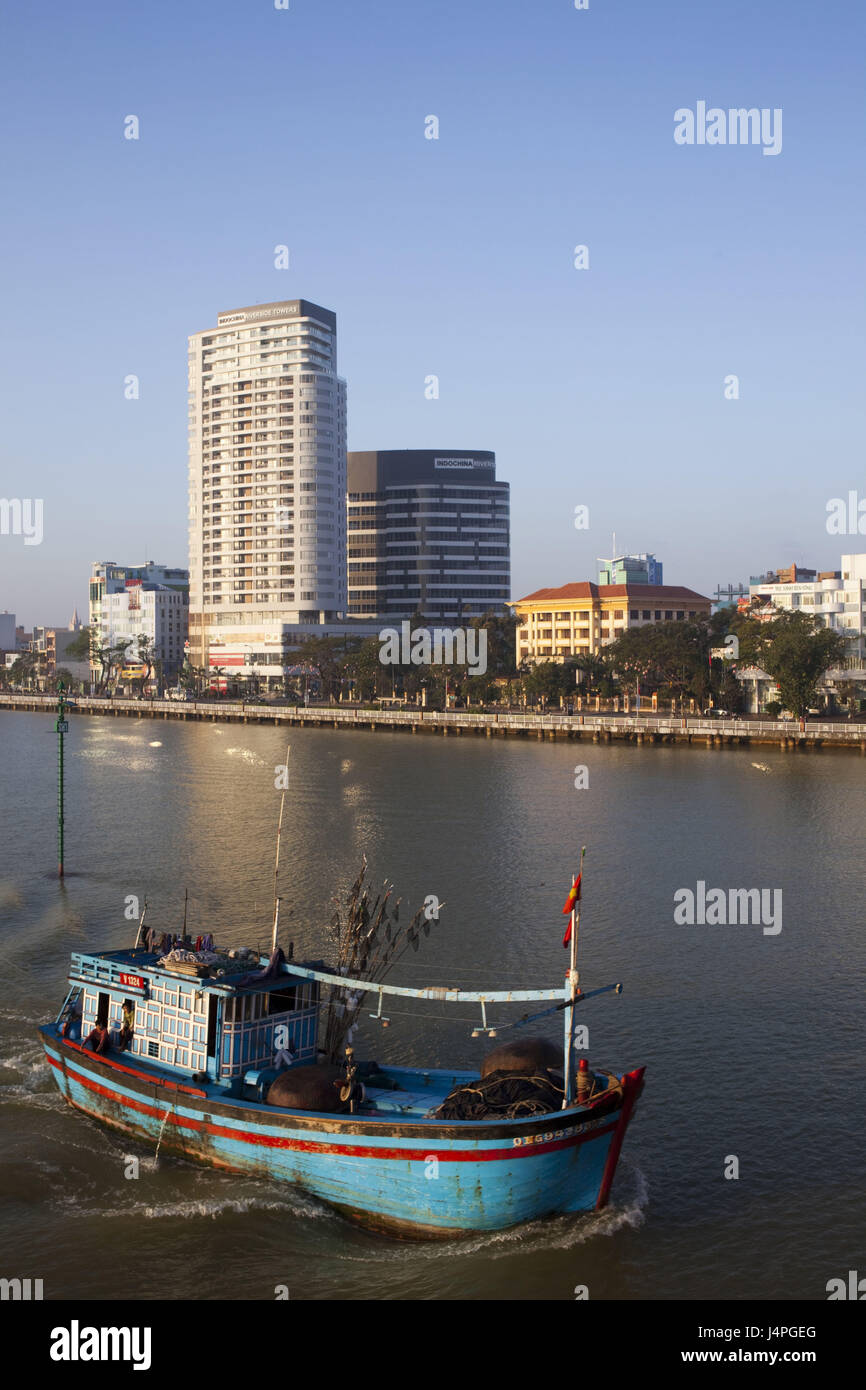 Vietnam, Danang, skyline and Han Fluss, cutter Stock Photo - Alamy