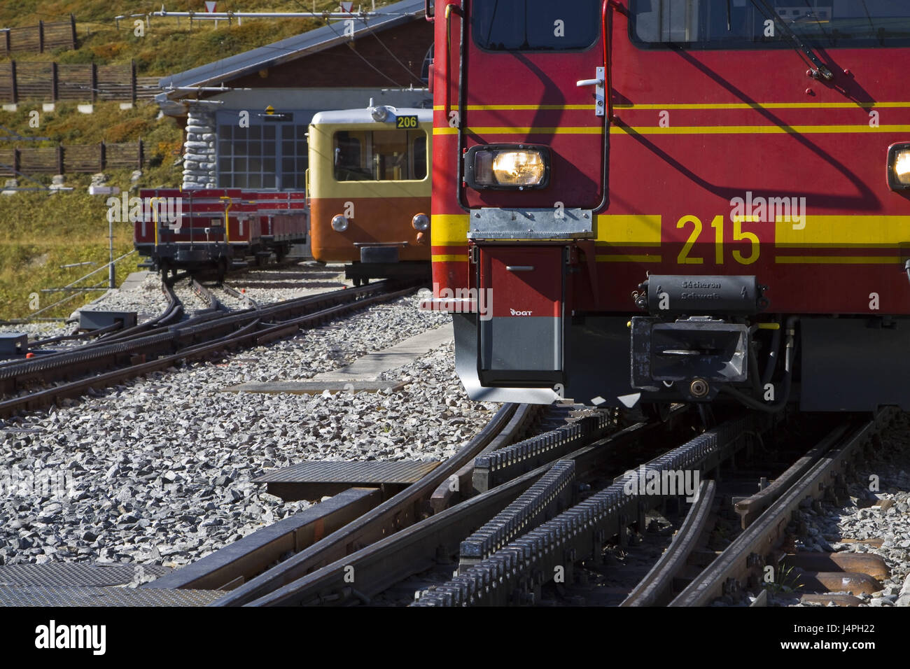 Rack railway, detail, end outline, locomotive, railway track, railway ...