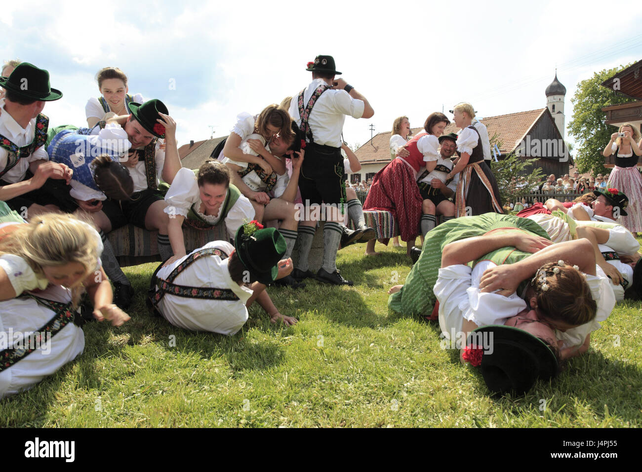Germany, Bavaria, Upper Bavaria, priest's angle, village Ant, recording ...