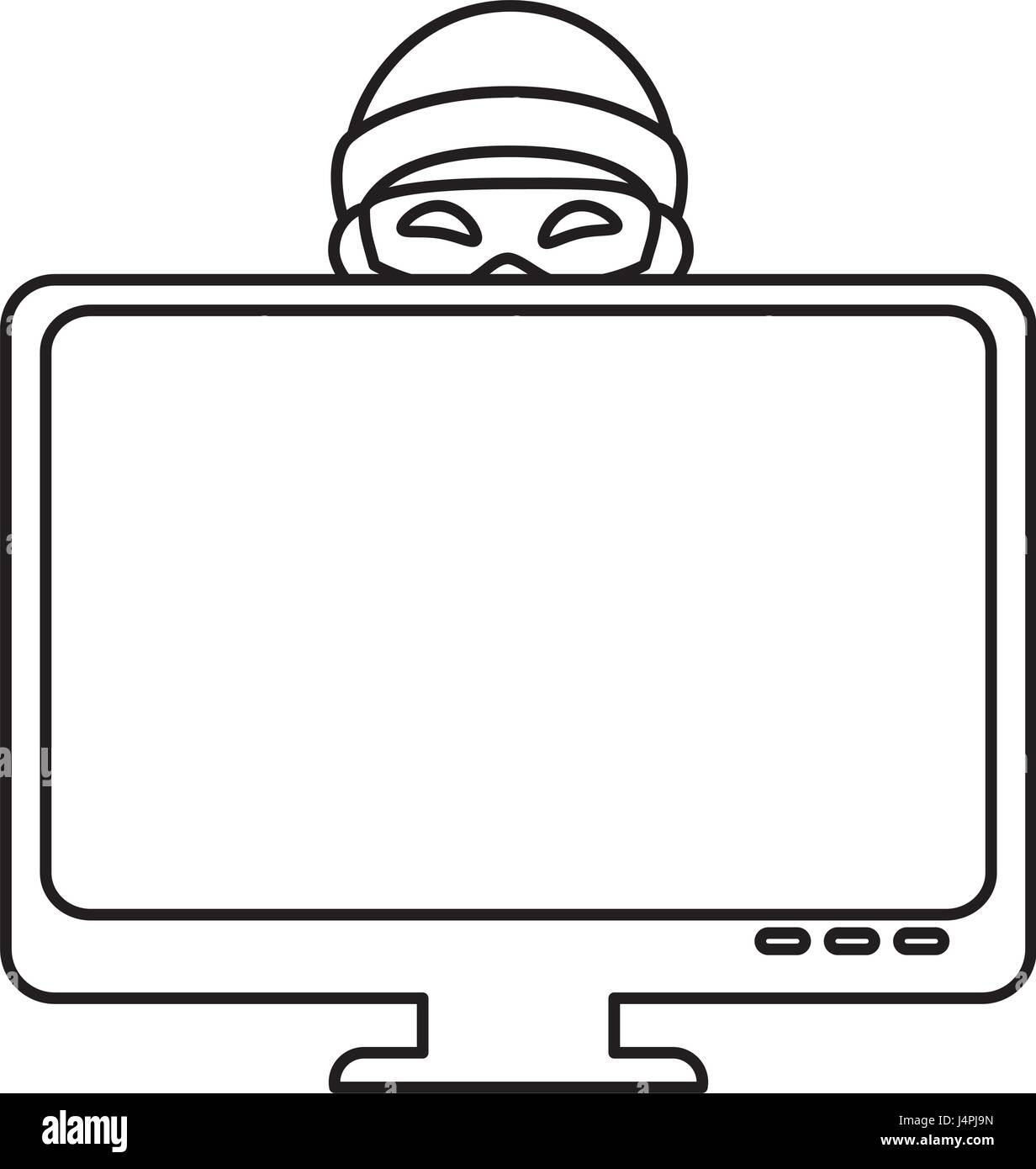 Hacker with computer avatar character Stock Vector Image & Art - Alamy