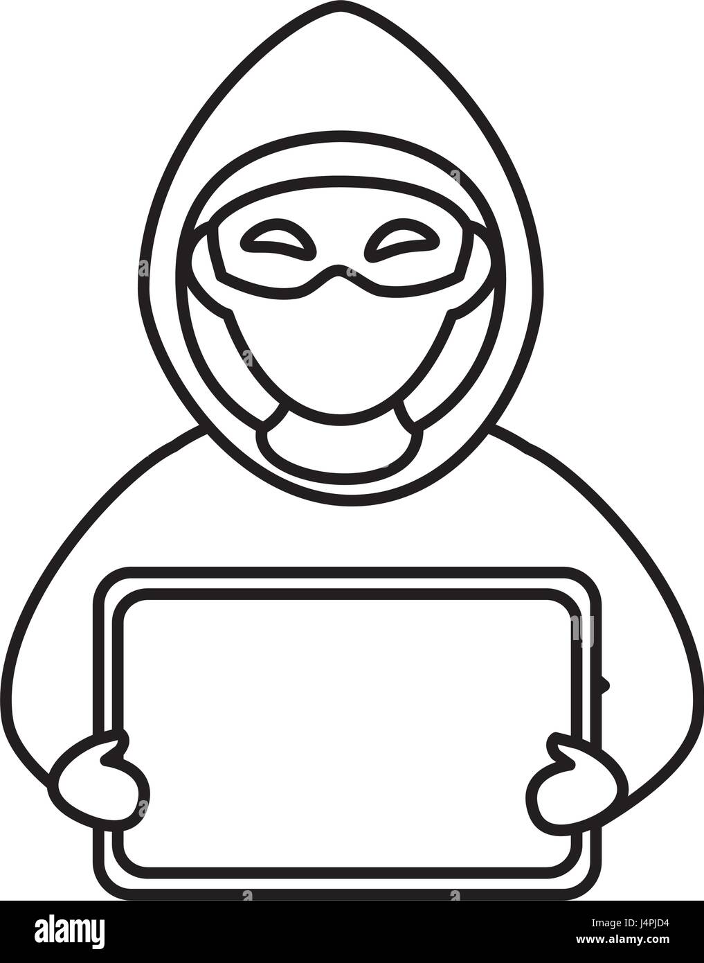 Hacker with computer avatar character Stock Vector Image & Art - Alamy