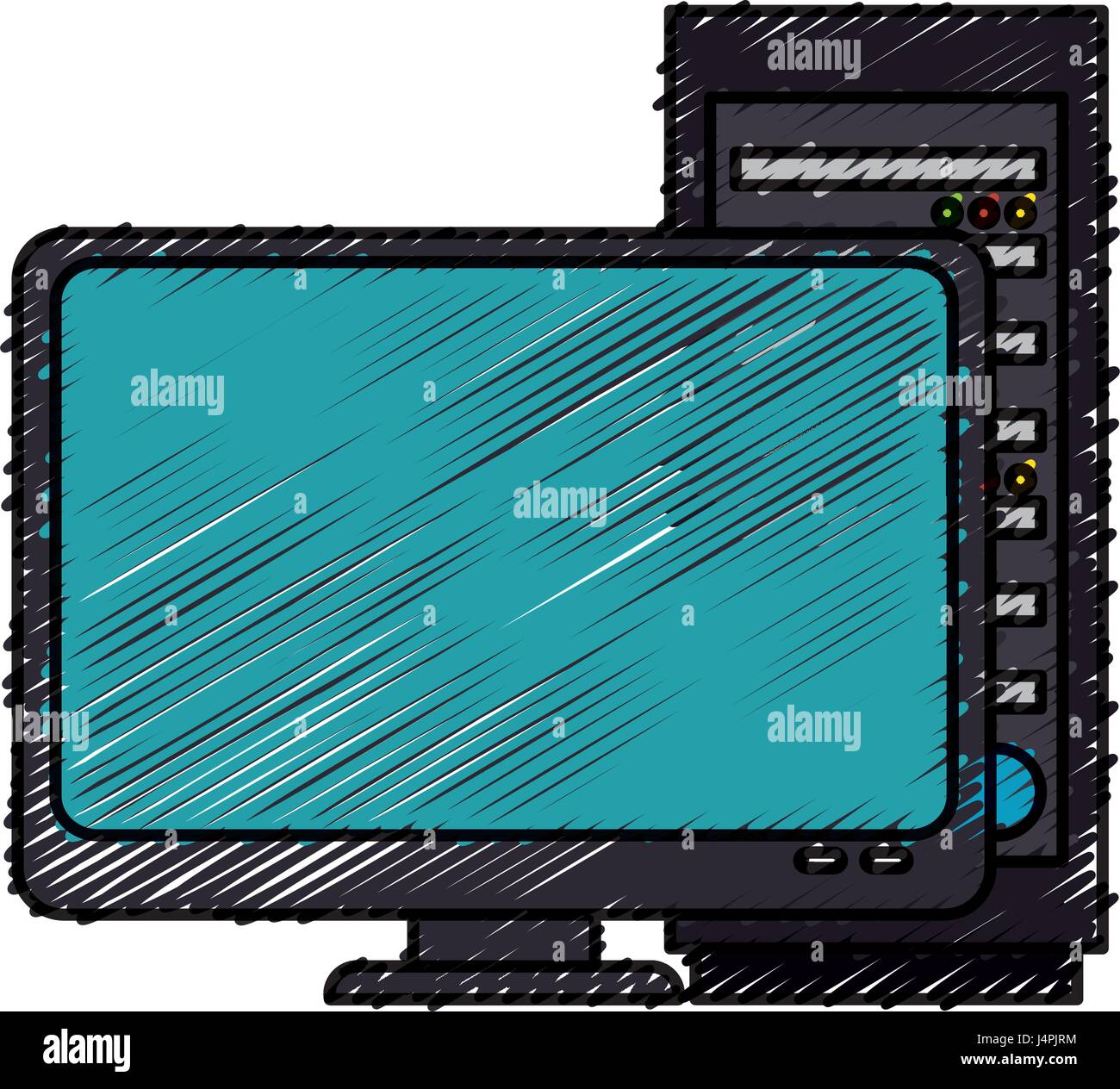 computer desktop isolated icon Stock Vector Image & Art - Alamy