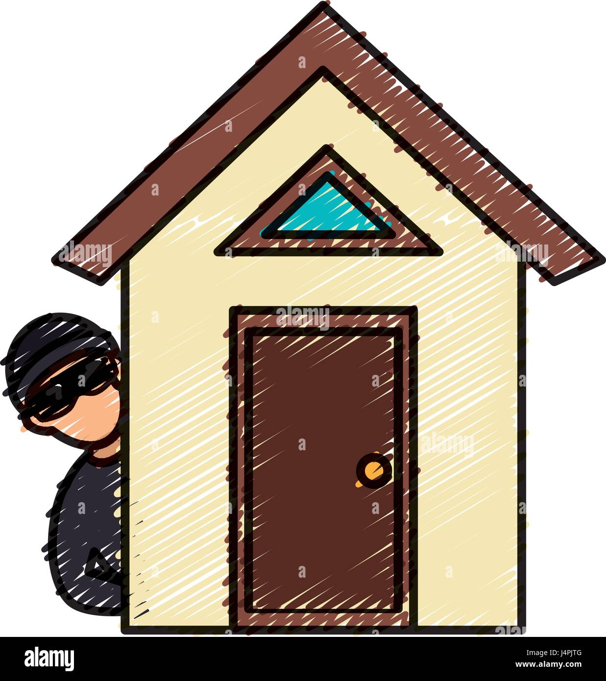 house with thief avatar character icon Stock Vector Image & Art - Alamy