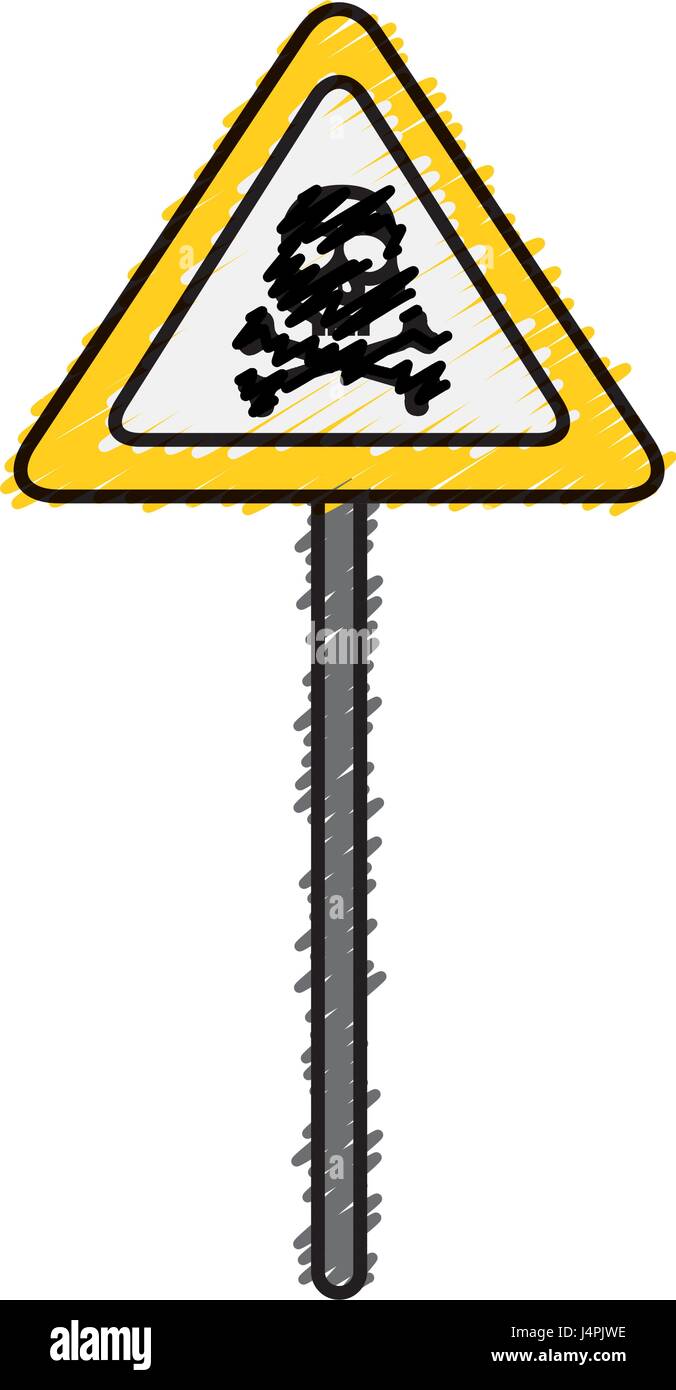 sign with skull danger alert icon Stock Vector Image & Art - Alamy