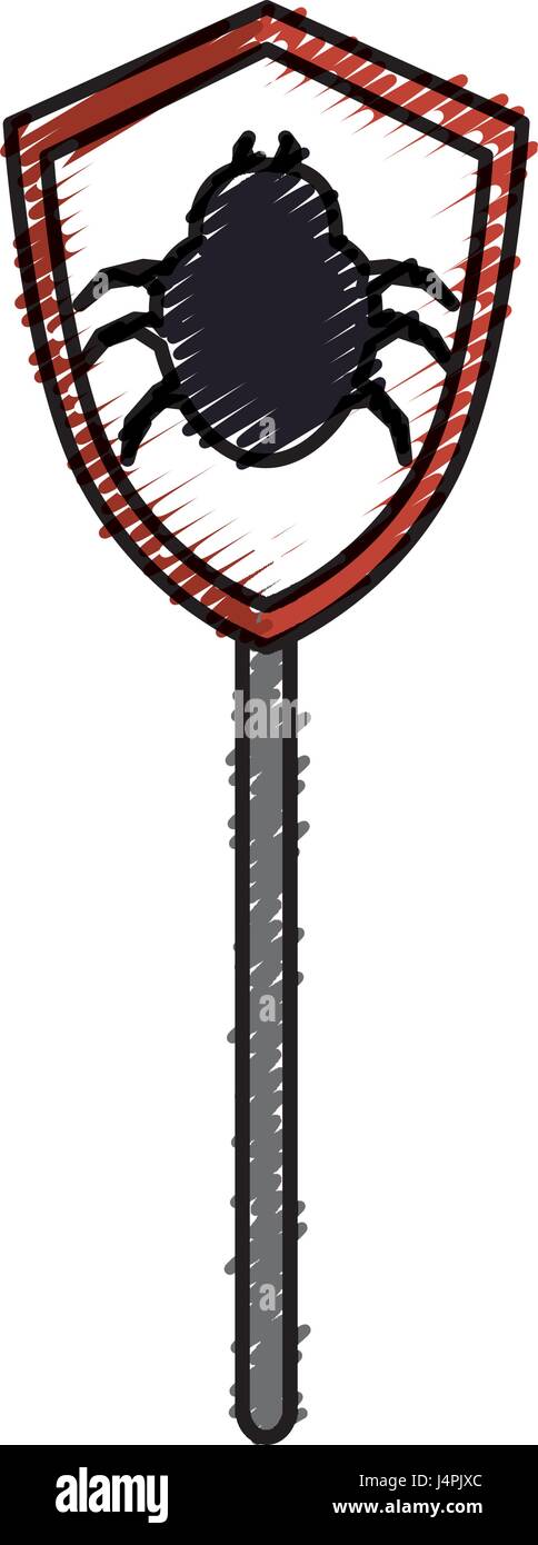 signal with bug virus alert icon Stock Vector Image & Art - Alamy