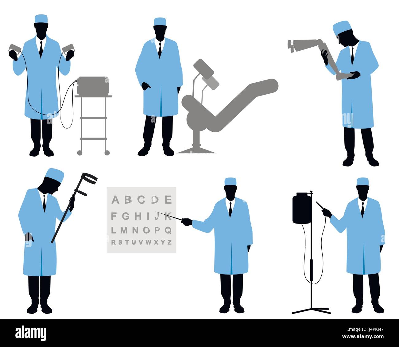 Vector illustration of a six doctors set Stock Vector Image & Art - Alamy