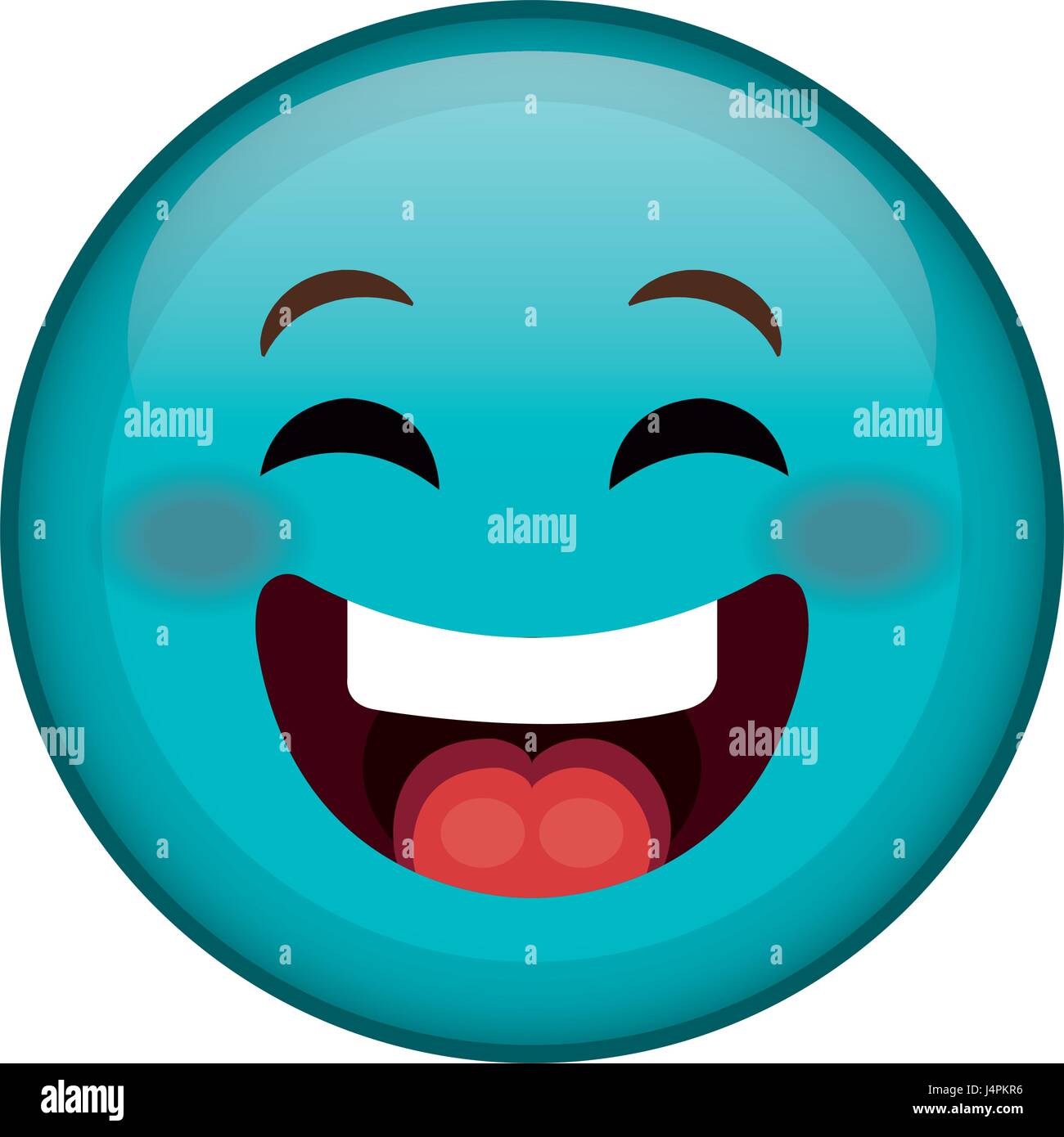 happy face emoticon kawaii character Stock Vector Image & Art - Alamy