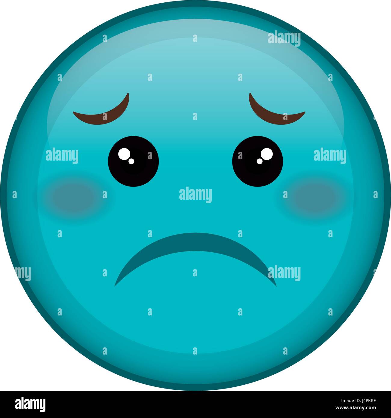 With sad face Stock Vector Images - Alamy