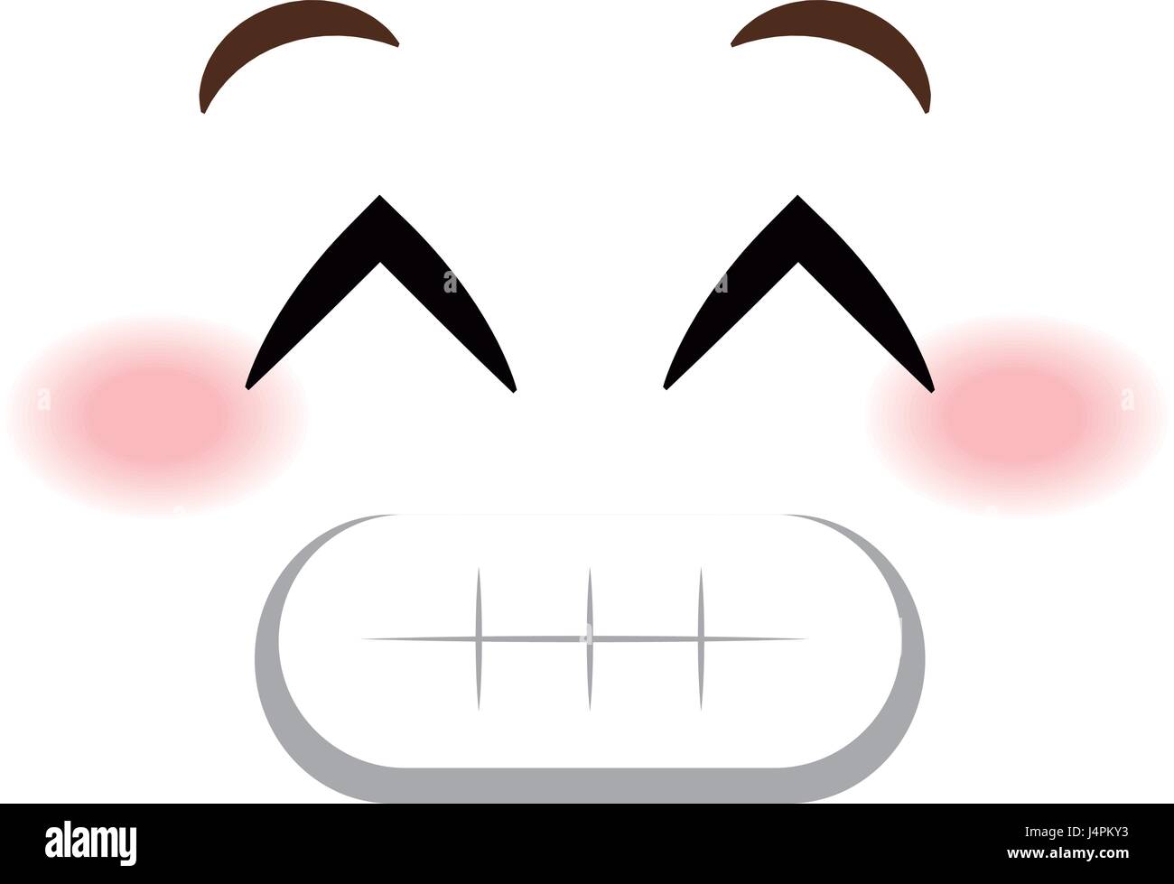 sorry face emoticon kawaii style Stock Vector Image & Art - Alamy