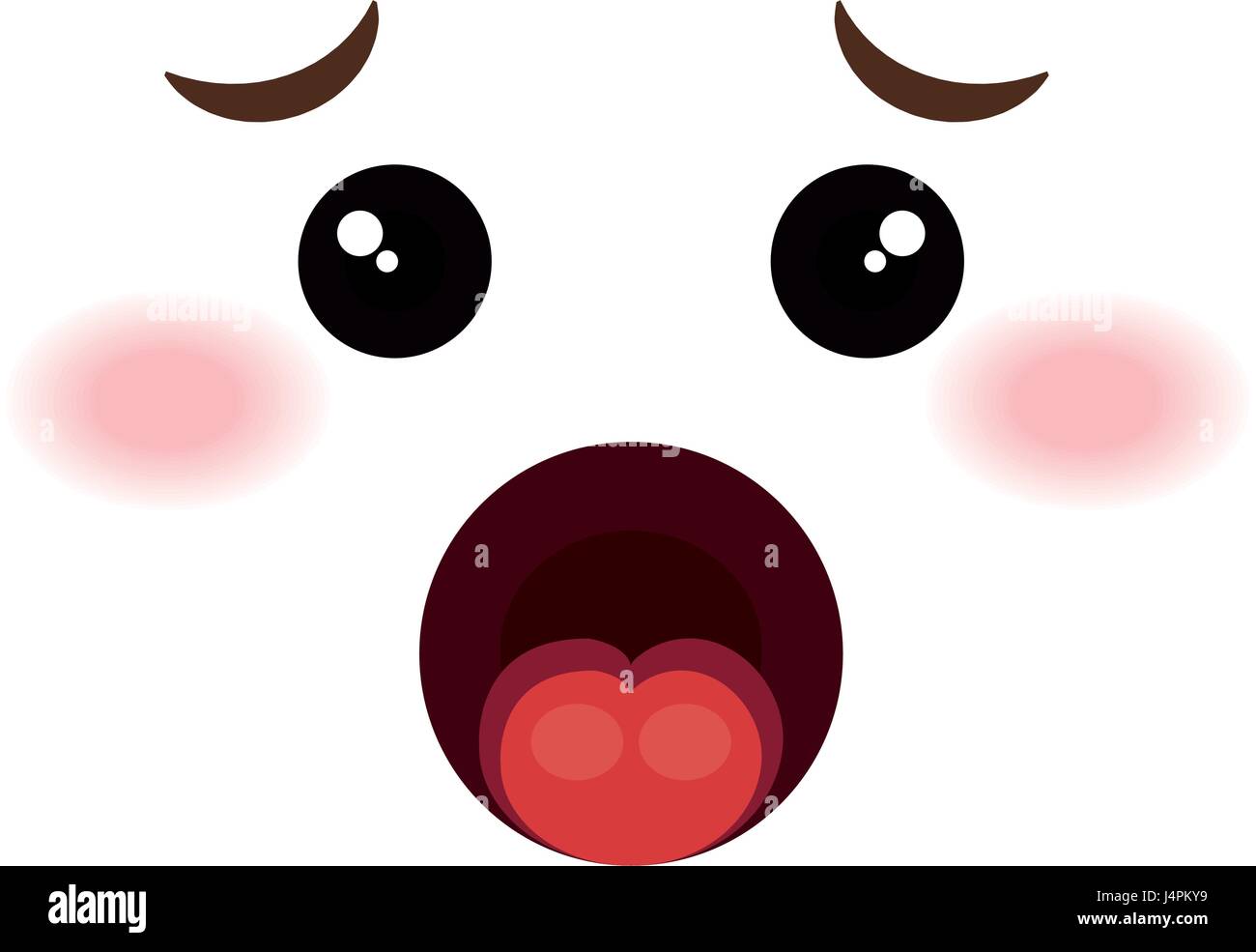 confused face emoticon kawaii style Stock Vector Image & Art - Alamy