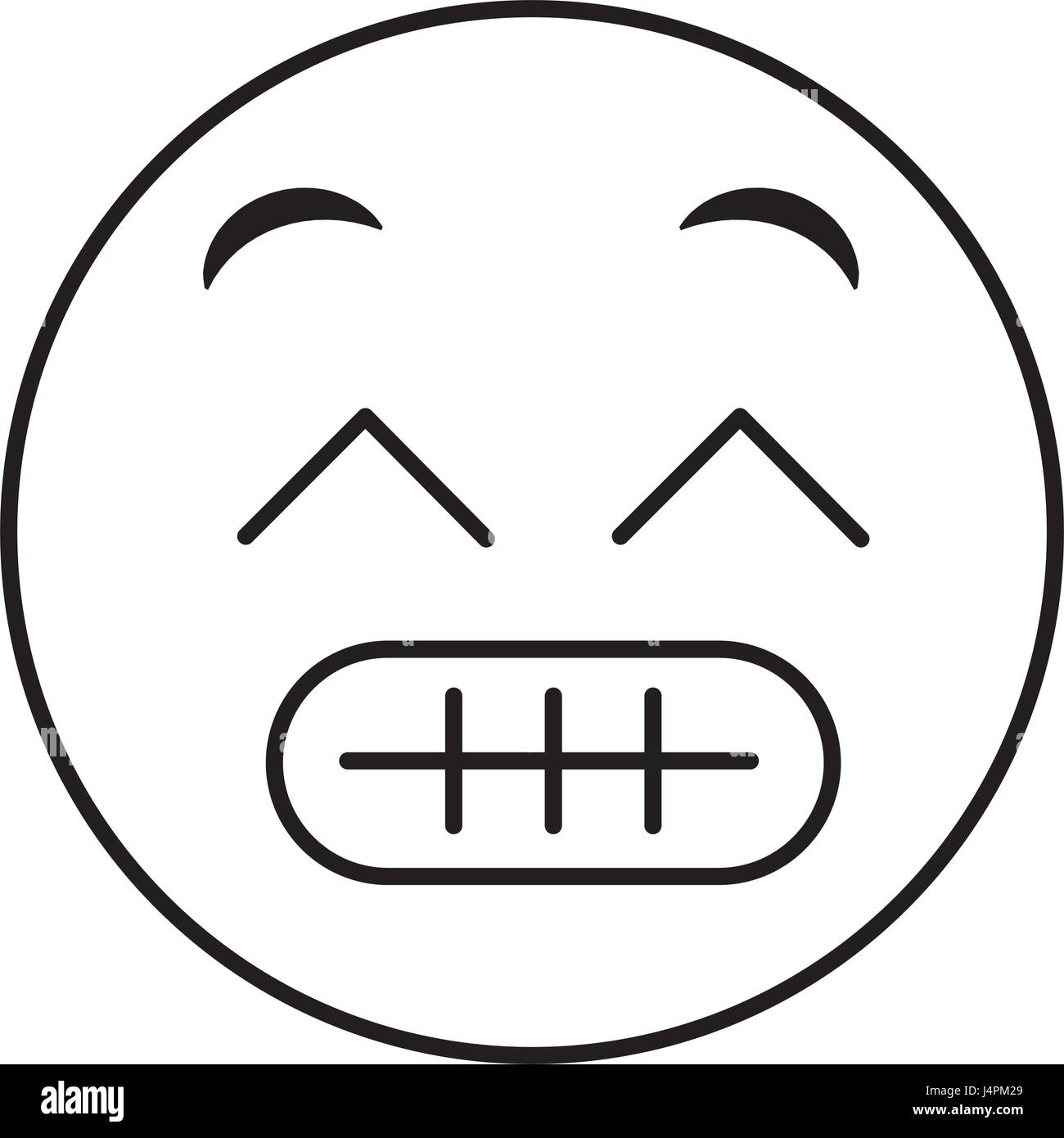 sorry face emoticon kawaii character Stock Vector Image & Art - Alamy