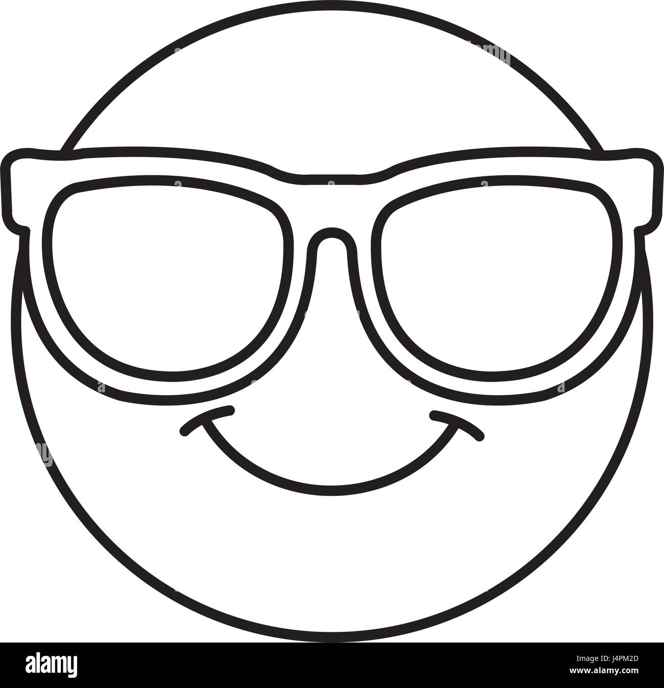 nerd face emoticon kawaii character Stock Vector Image & Art - Alamy