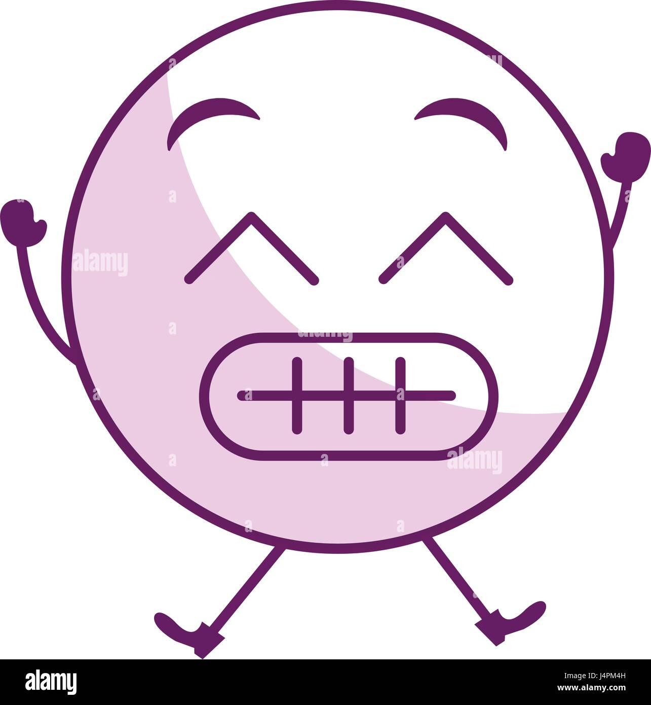 sorry face emoticon kawaii character Stock Vector Image & Art - Alamy