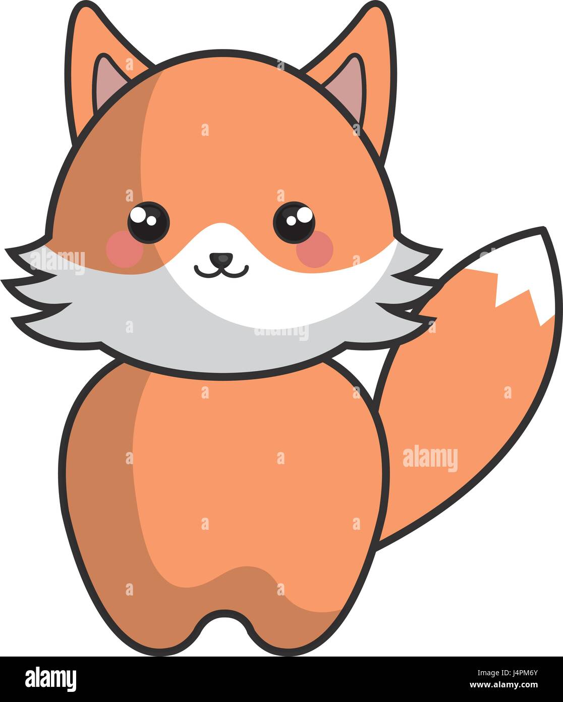 cute and tender fox kawaii style Stock Vector Image & Art - Alamy