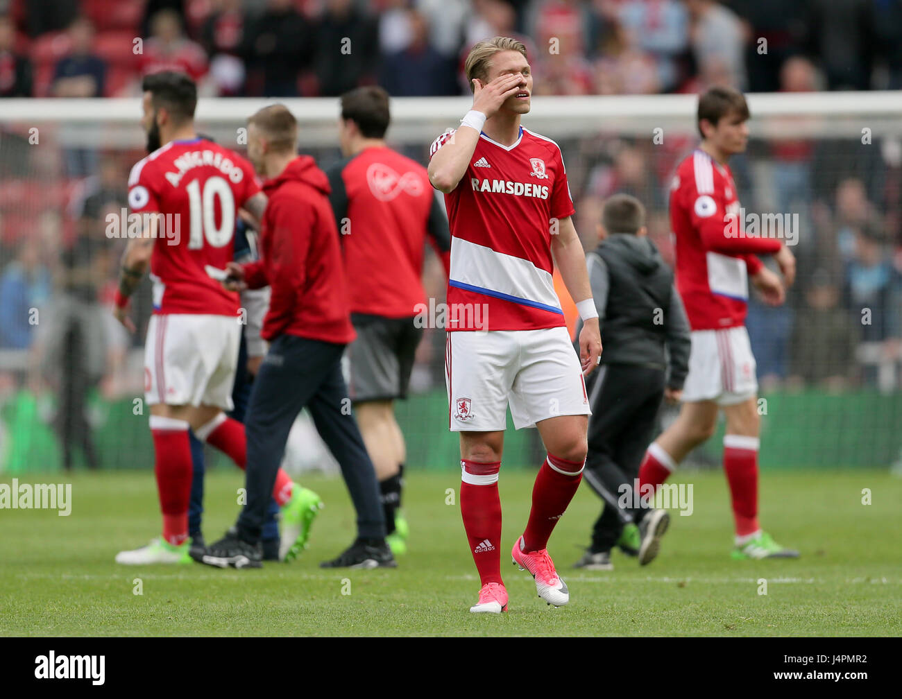 Middlesbrough's Viktor Fischer reacts after the final whistle during ...