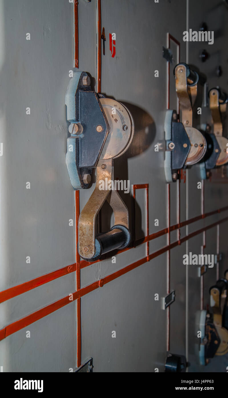 The devices control panel, vintage Soviet plant Stock Photo - Alamy