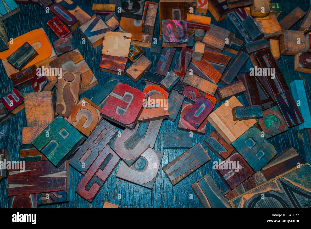 wooden letters on the table designer inside Stock Photo - Alamy