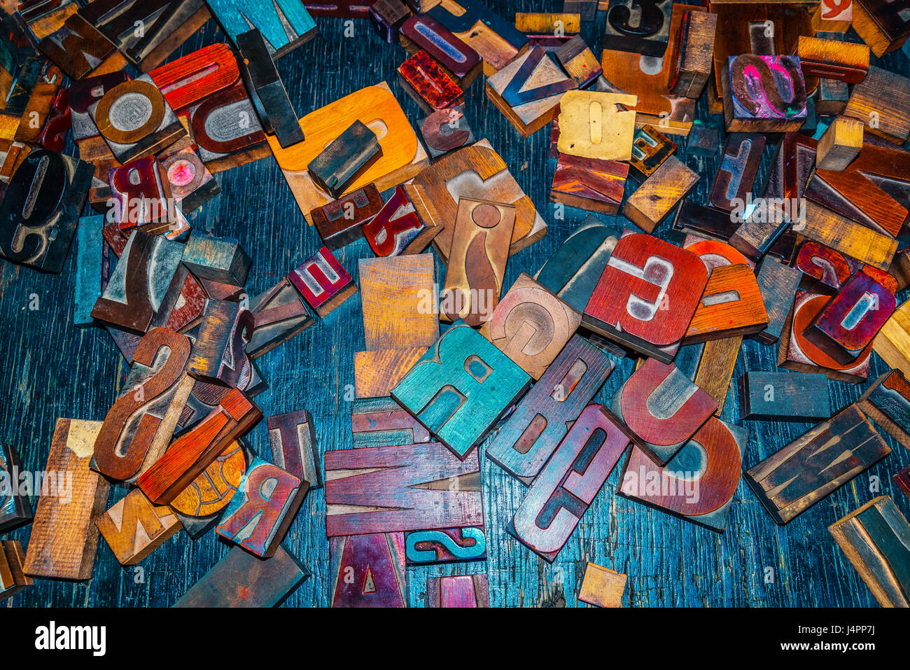 wooden letters on the table designer inside Stock Photo - Alamy