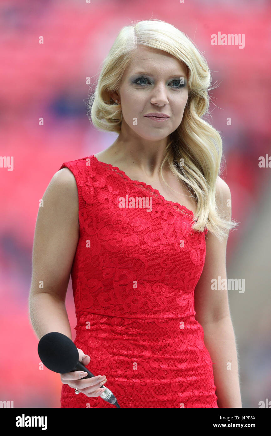 Singer Emily Haig after singing the National Anthem before the SSE ...