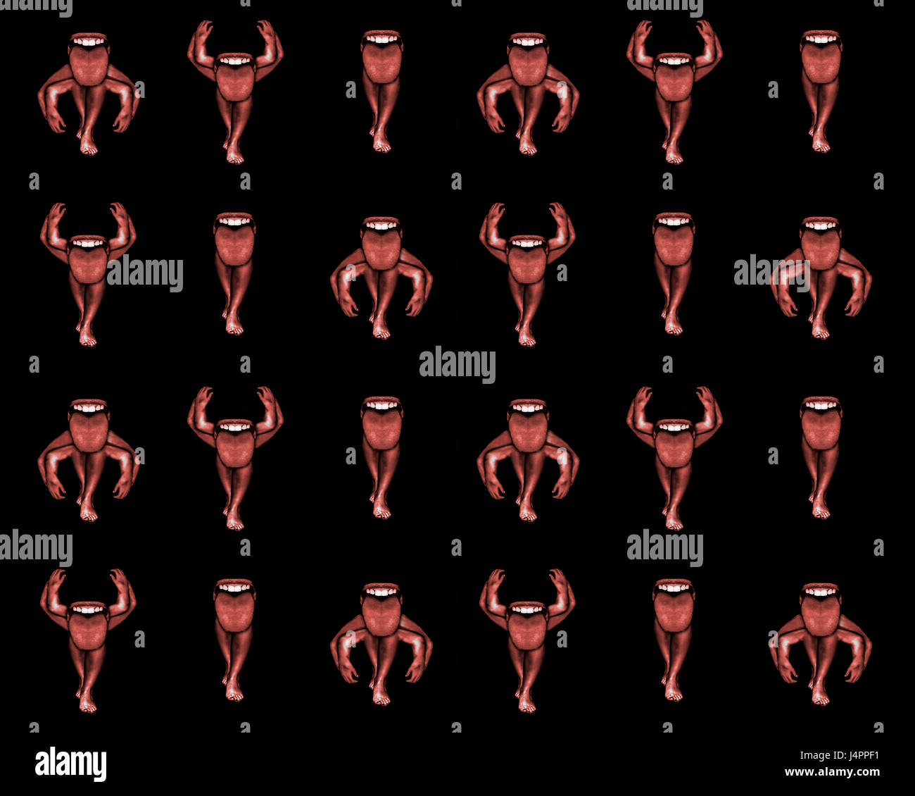 Digital photo collage and manipulation technique freaky monster motif ...