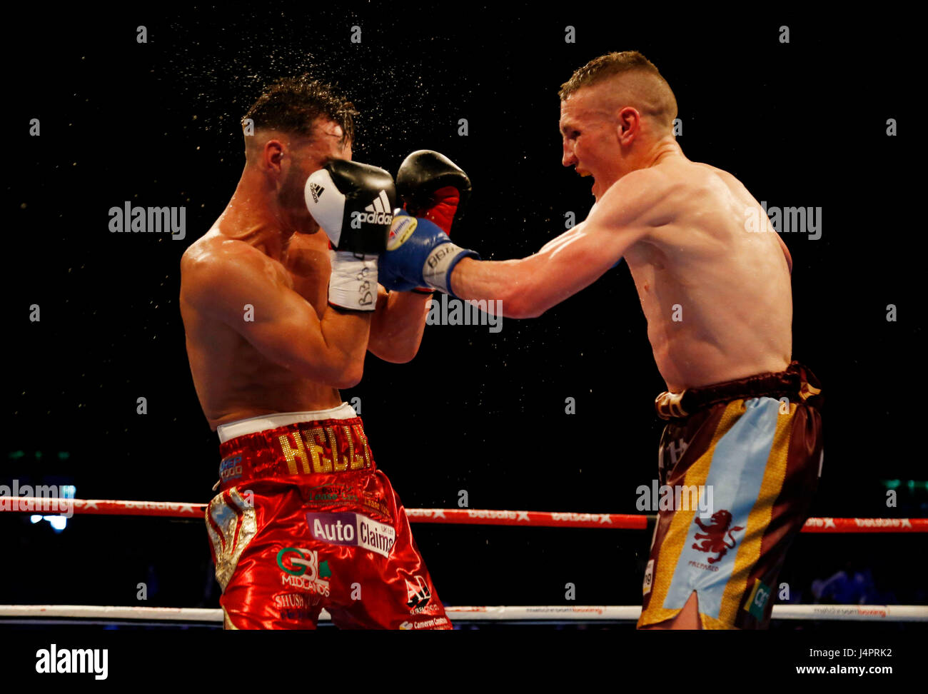 Adam Harper (left) in action against Ryan Kelly during their Midland ...