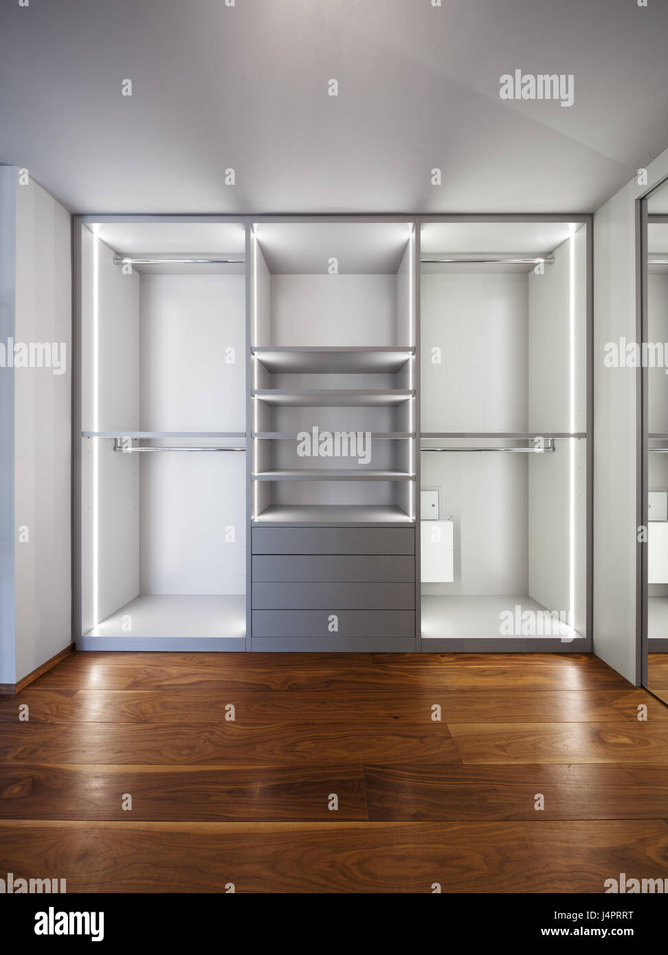 wide dressing room, interior of a modern house Stock Photo - Alamy