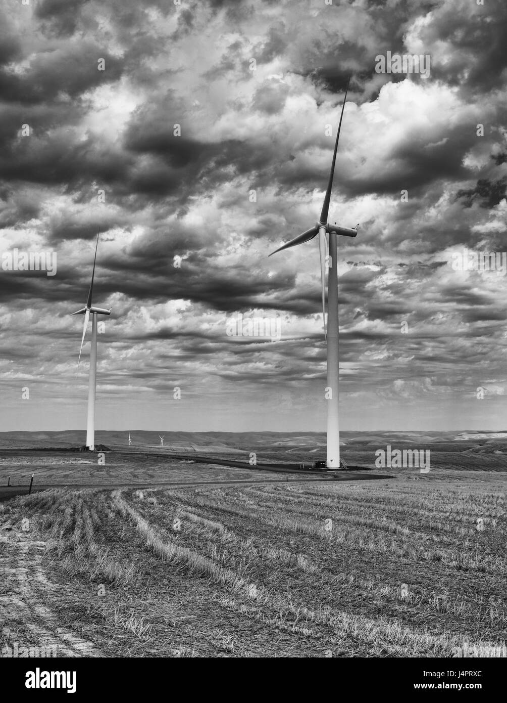 Wind power on the Palouse area of Washington State Stock Photo - Alamy