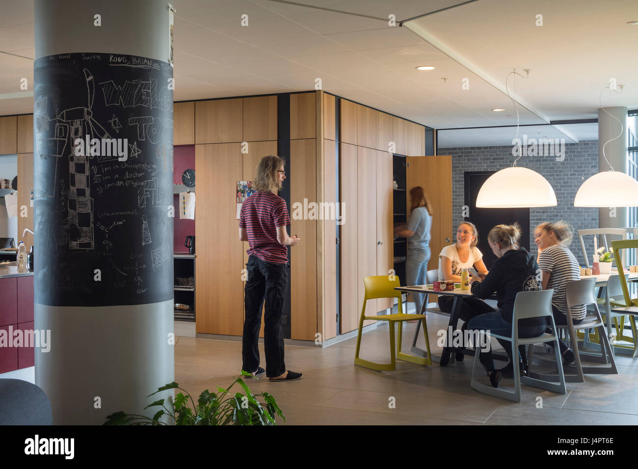 Communal kitchen and dining lounge. Campus Hall University of Southern ...