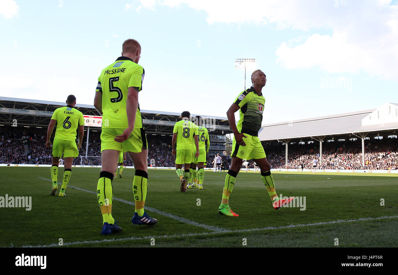 Reading's Jordan Obita celebrates after scoring the opening goal during ...