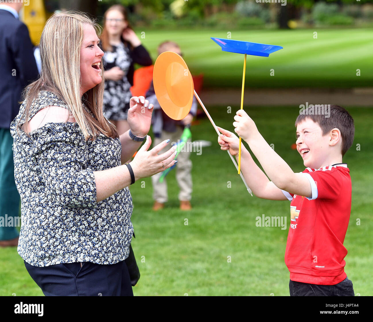 Lee Rigby's wife Rebecca and his son Jack during a tea party at ...