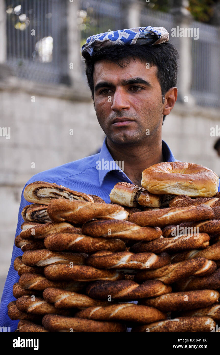 Vendor of bread Stock Photo - Alamy