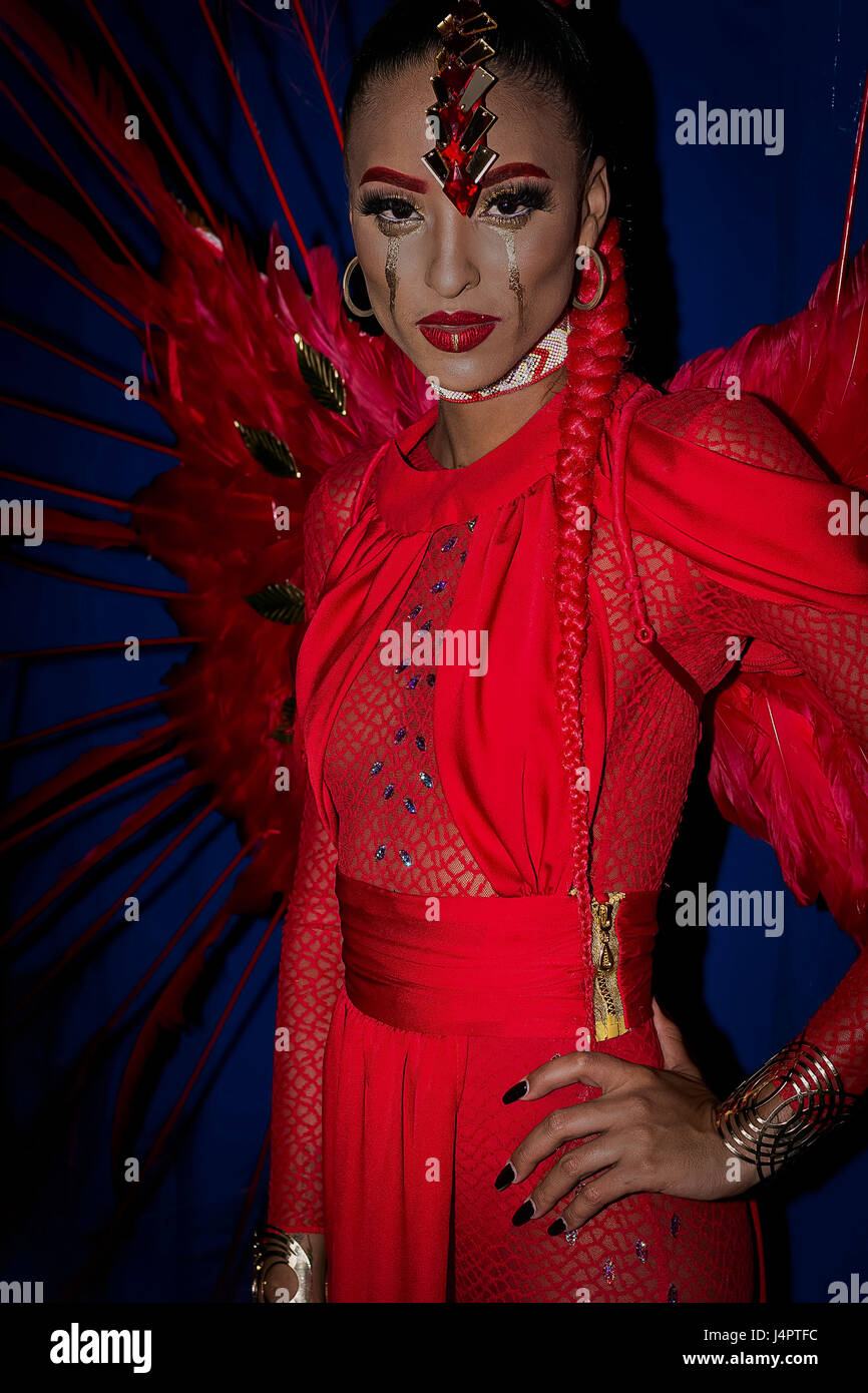 Baje Band Launch 2017 in Barbados, Caribbean with models in costumes ...