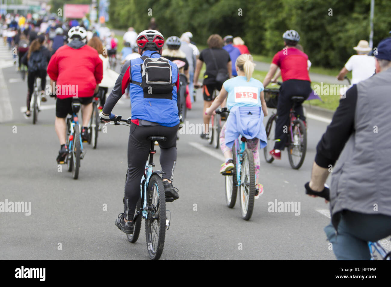 Group of cyclist during the street race Stock Photo - Alamy