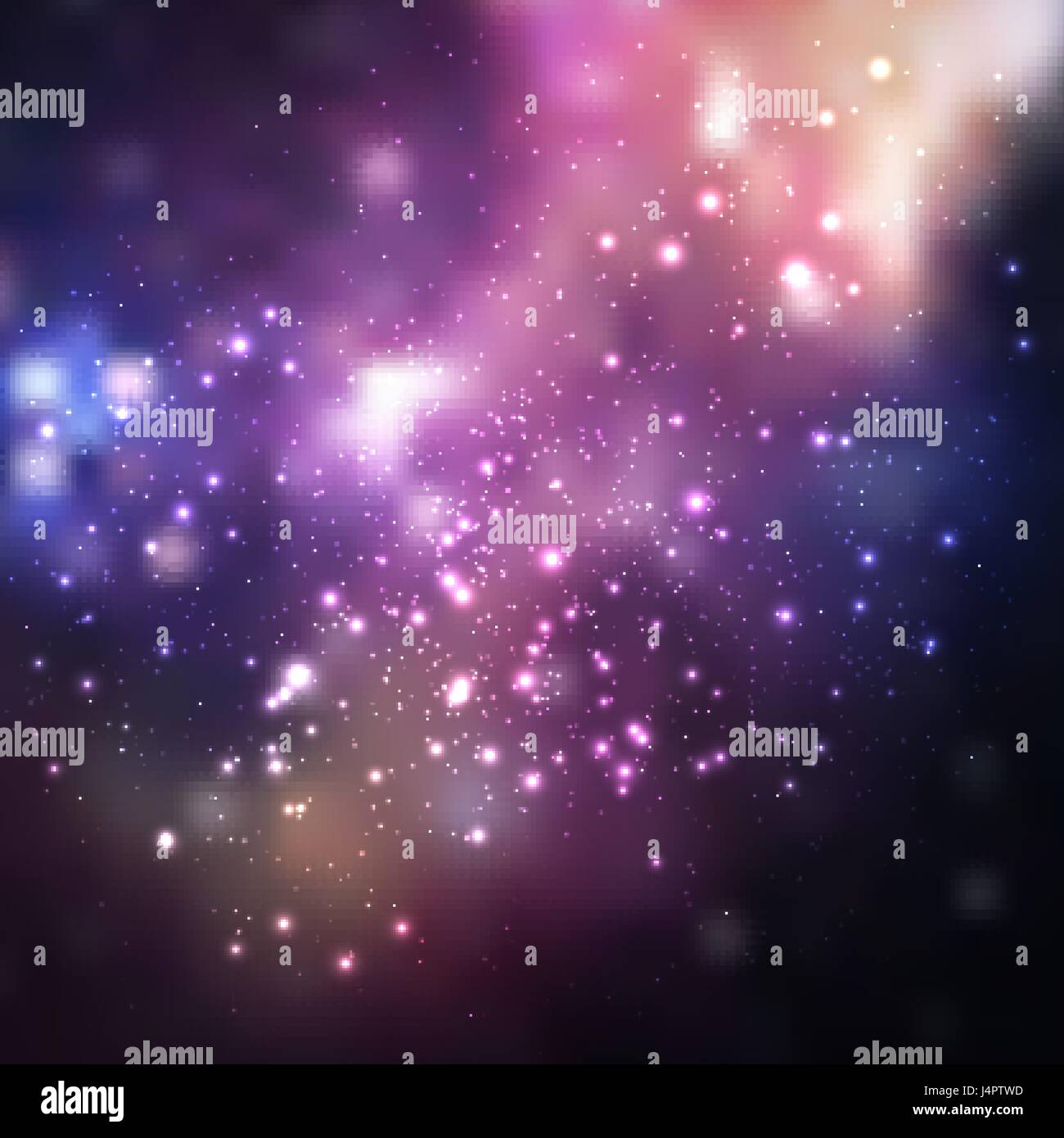 Space vector background with stars. Universe illustration. Colored ...