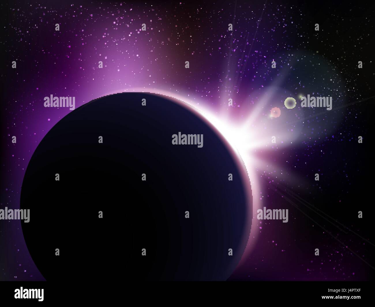 Space vector background with stars. Universe illustration. Colored ...