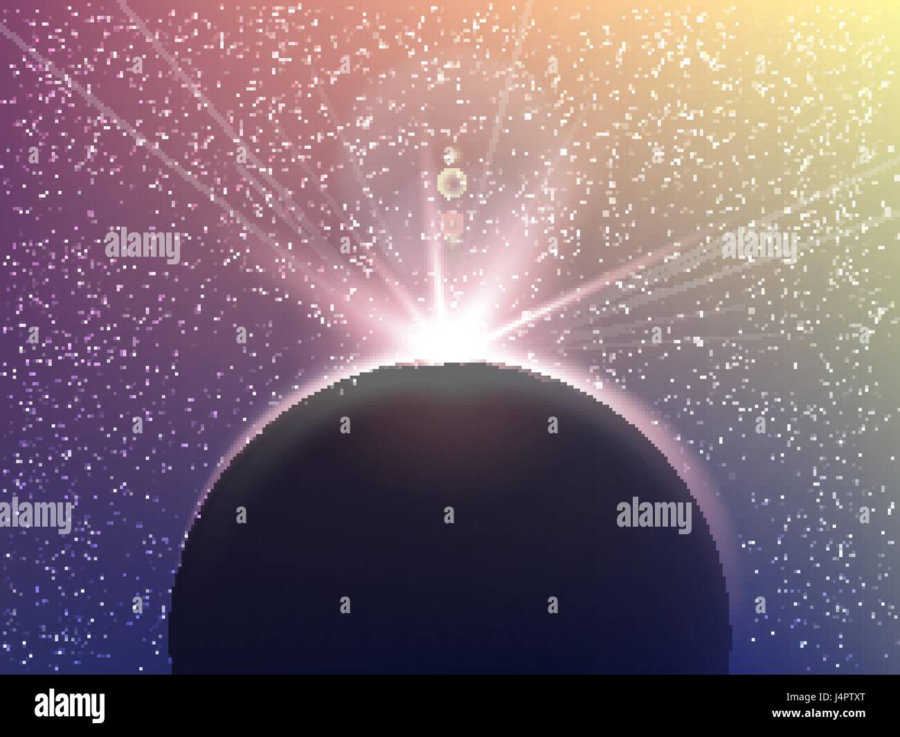 Space vector background with stars in vintage style. Universe ...