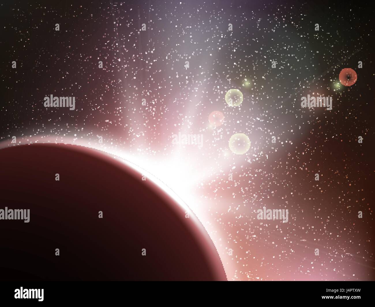 Space vector background with stars. Universe illustration. Colored ...