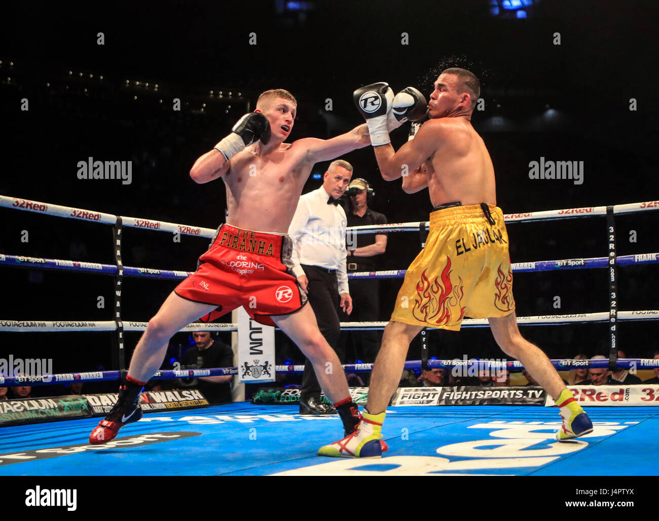 Ryan Garner (left) in action against Rafael Castillo during their ...