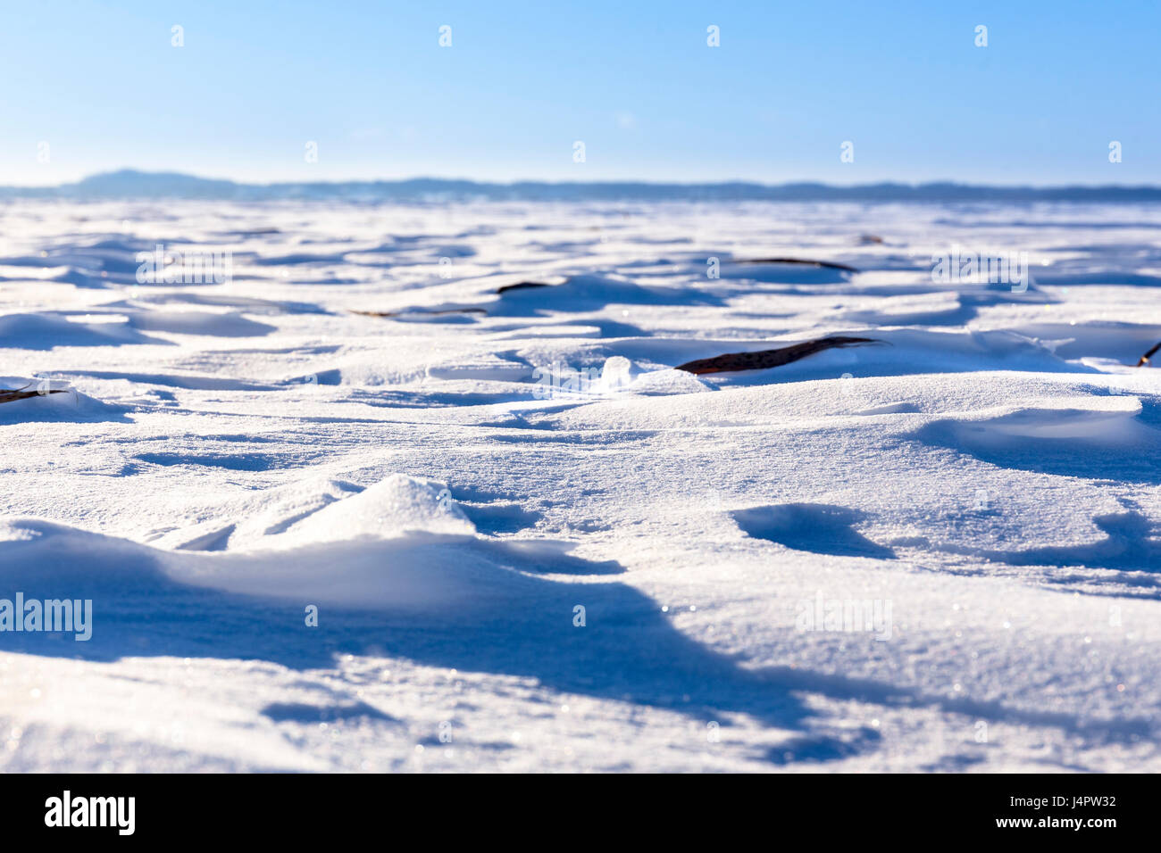 Snow surface relief structure winter background close up Stock Photo ...