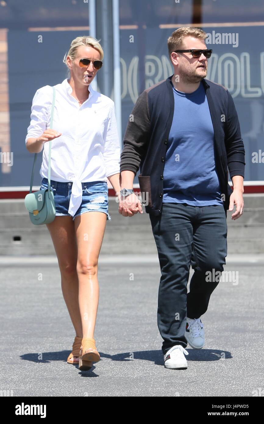 James Corden seen leaving Maxfields with his wife Julia Carey Featuring ...