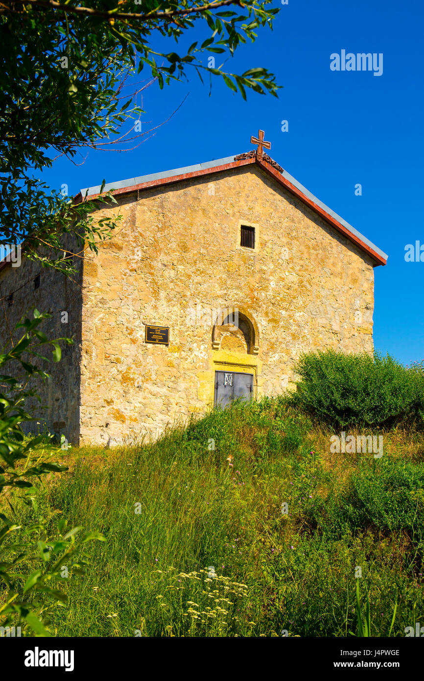 View on orthodox church exterior with blue sky Stock Photo - Alamy