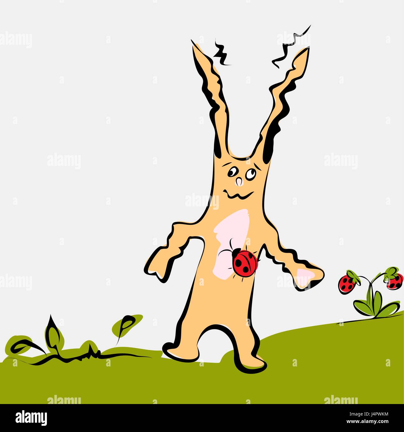 Cartoon hare forest baby Stock Vector Images - Alamy