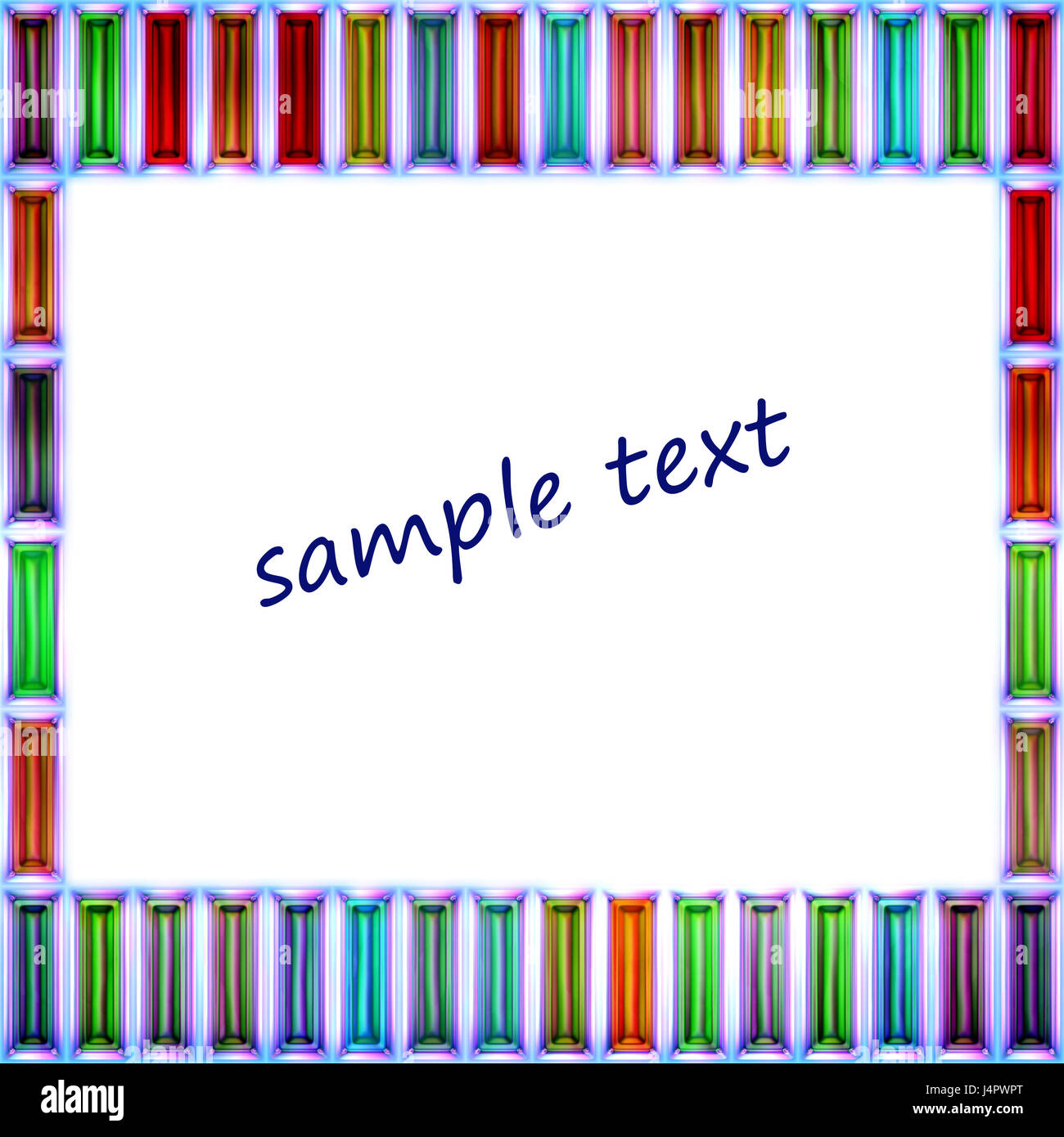 frame csquare abstract colorful flasks sample text Stock Photo - Alamy